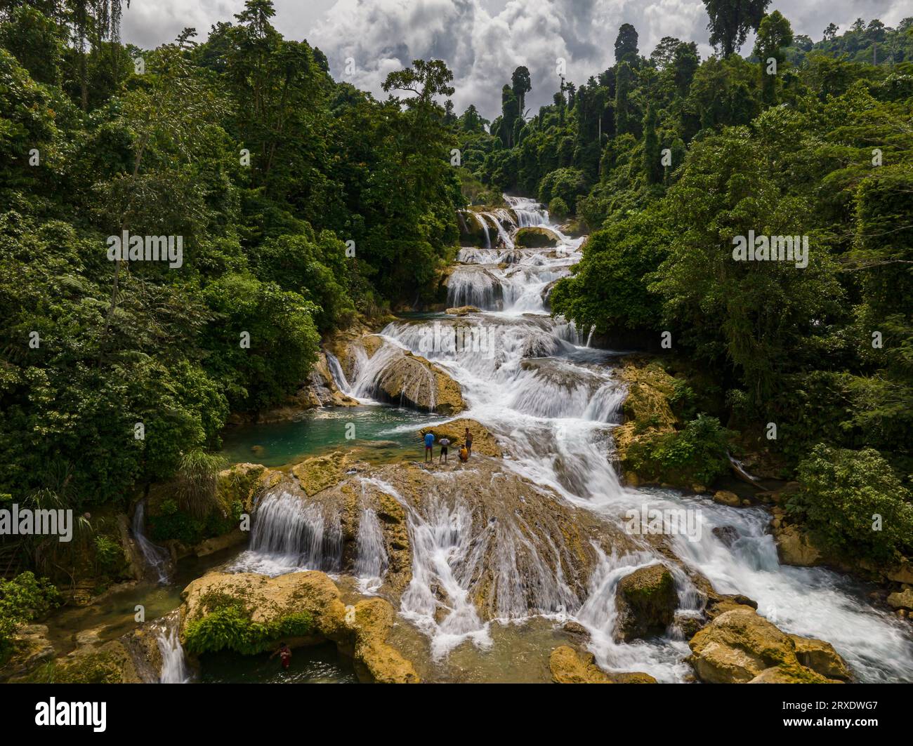 Aerial view multi tiered falls hi-res stock photography and images - Alamy