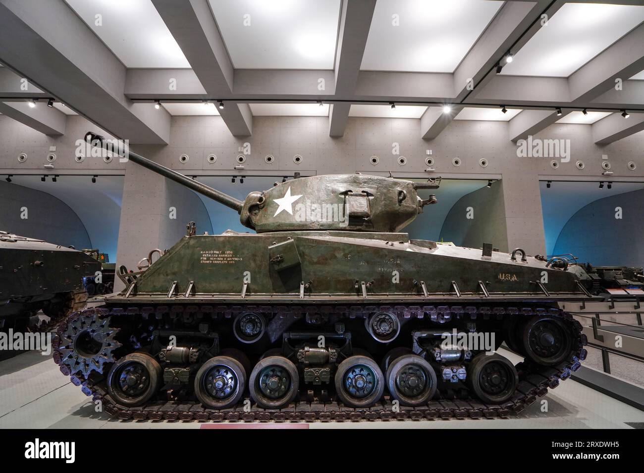 Beijing China, January 24, 2023: American made M4A3 Sherman Medium tank ...