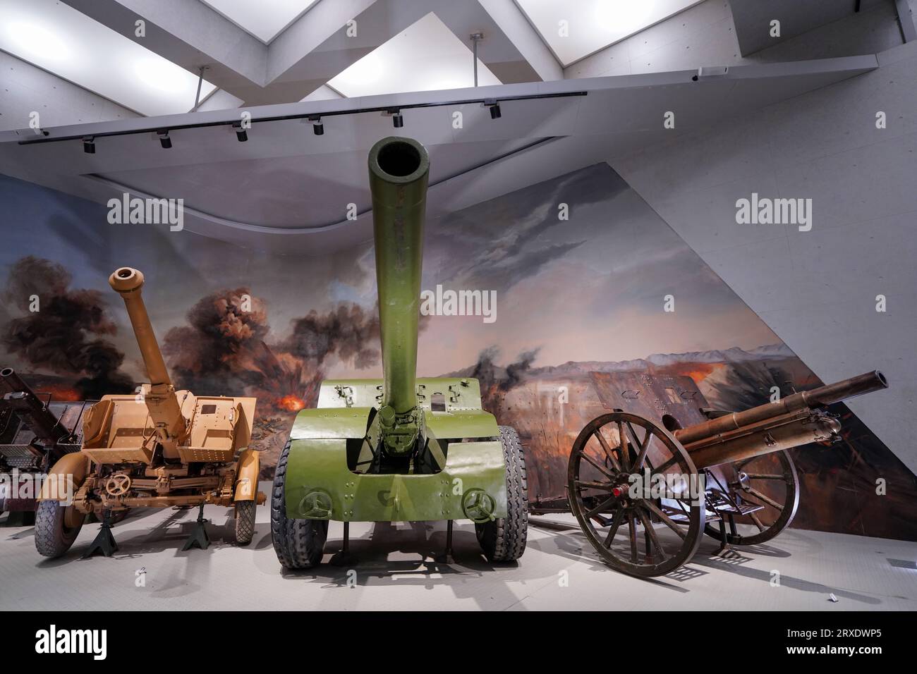 Beijing China, January 24, 2023: Japanese made 92 type 105 mm Cannon ...