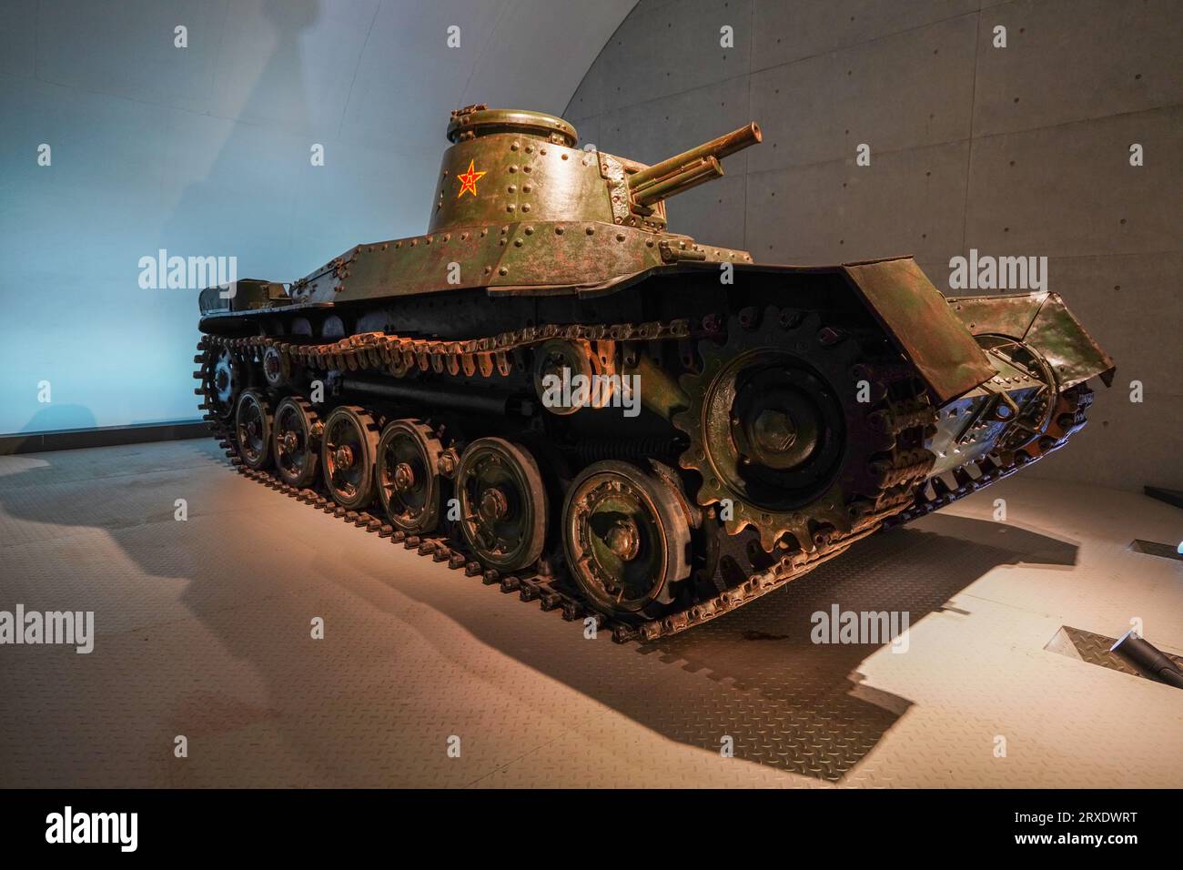 Beijing China, January 24, 2023: Japanese made 97 type Medium tank ...