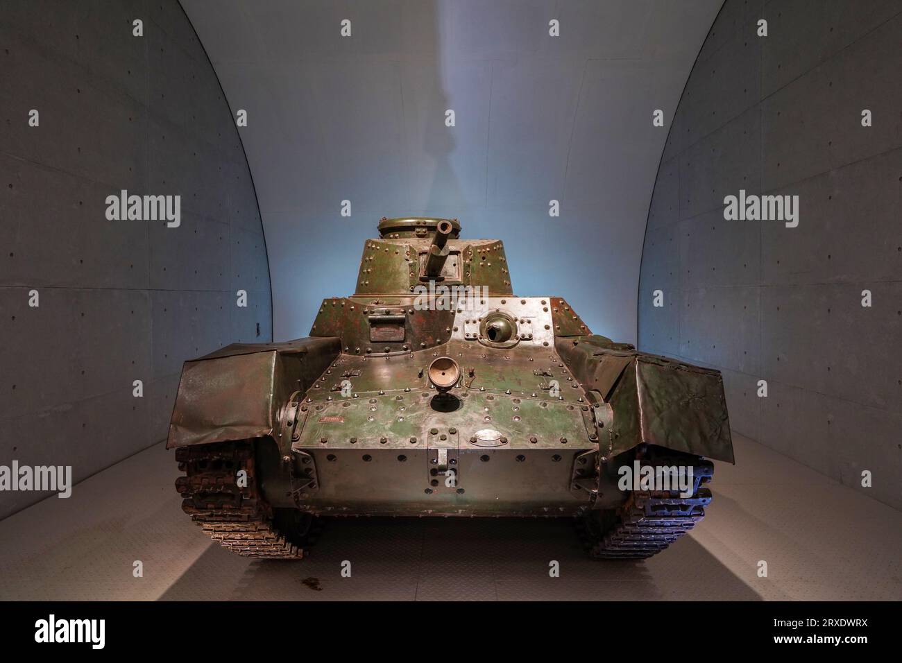 Beijing China, January 24, 2023: Japanese made 97 type Medium tank ...