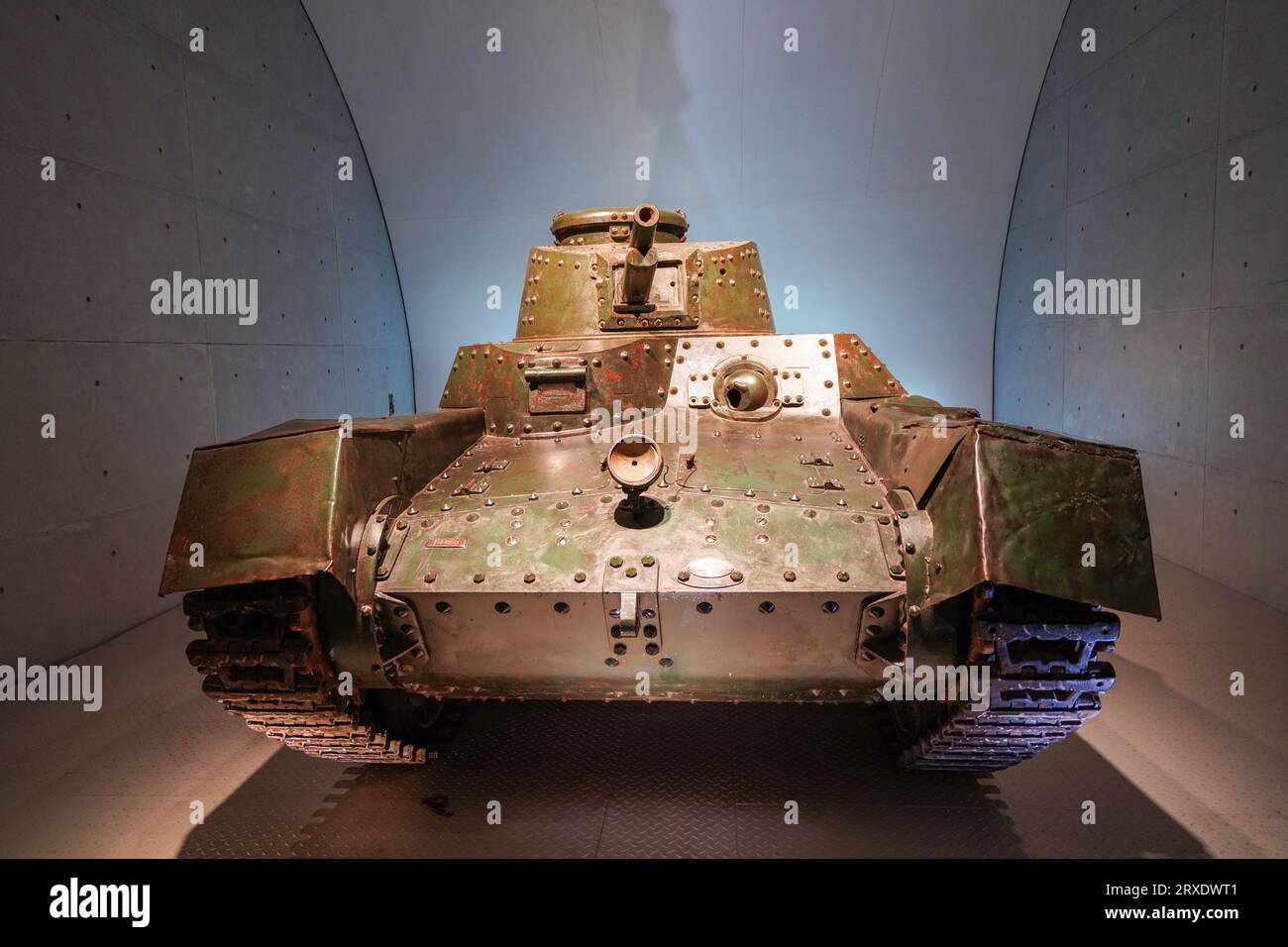 Beijing China, January 24, 2023: Japanese made 97 type Medium tank ...
