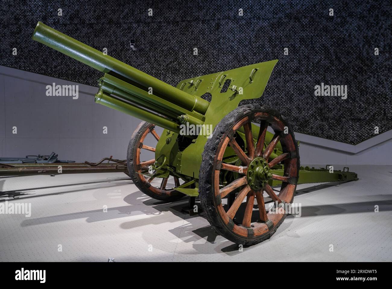Beijing China, January 24, 2023: Japanese made 14 year 105 mm Cannon ...
