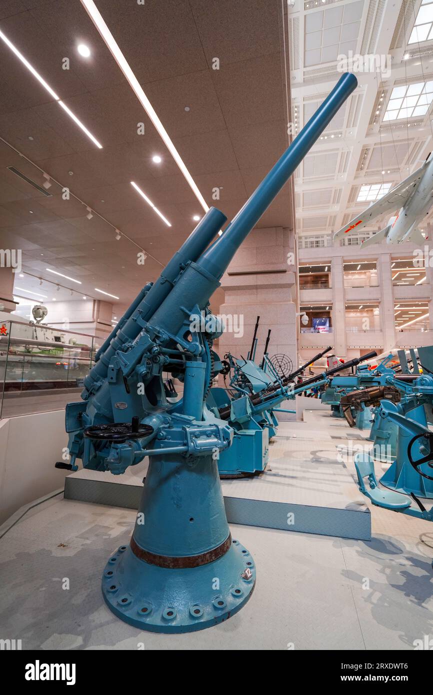 Beijing China, January 24, 2023: Japanese made three-year 80mm naval ...