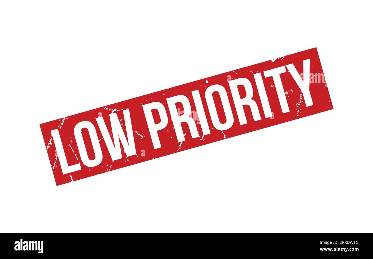 Red Low Priority Rubber Stamp Seal Vector Stock Vector Image & Art - Alamy