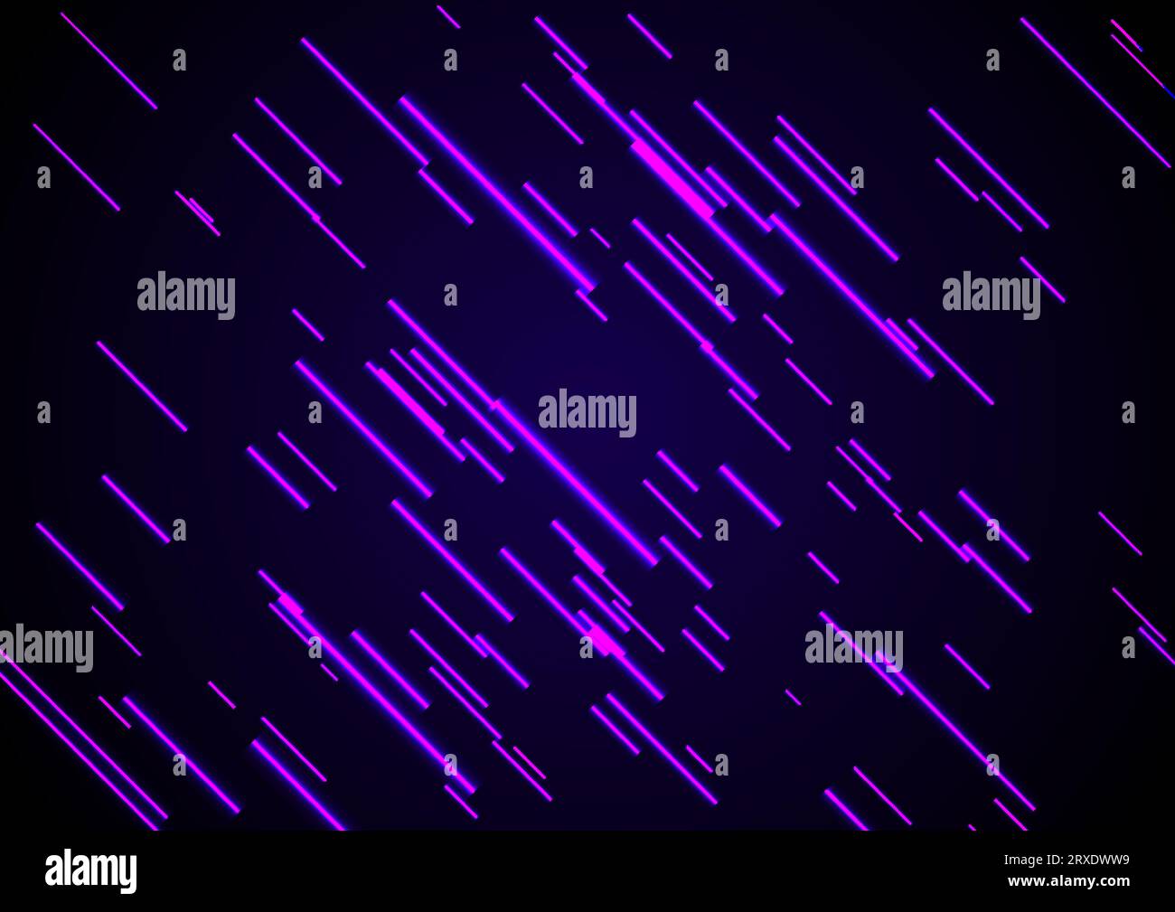 Glowing ultraviolet sci-fi retro graphic design with neon laser rays ...