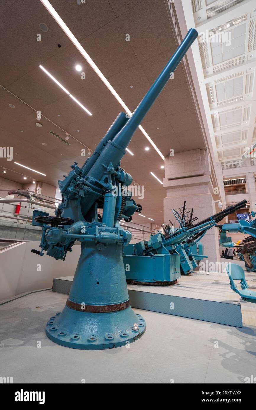 Beijing China, January 24, 2023: Japanese made three-year 80mm naval ...