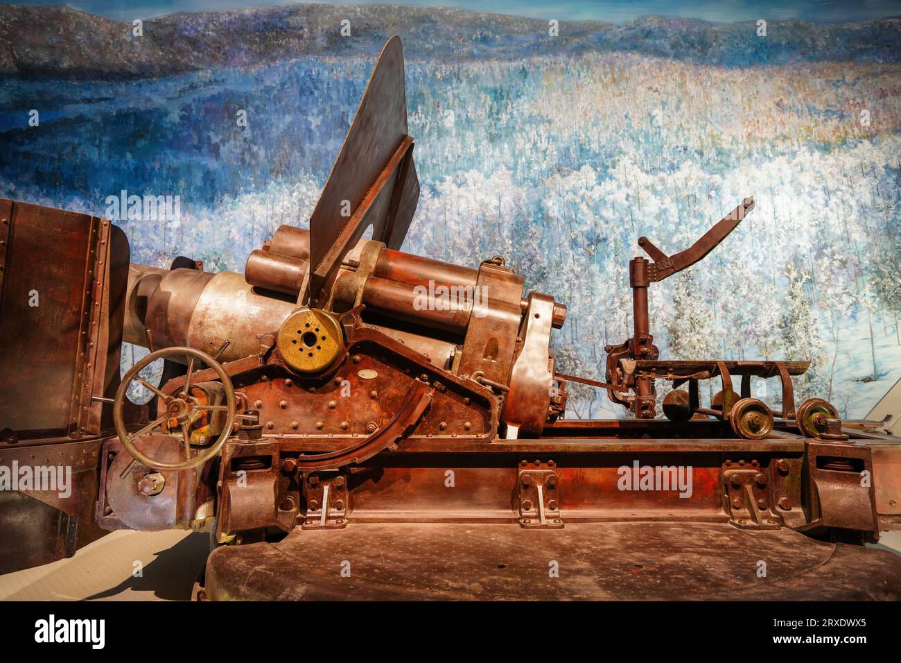 Beijing China, January 24, 2023: Japanese made 4-5 type 240 mm heavy ...