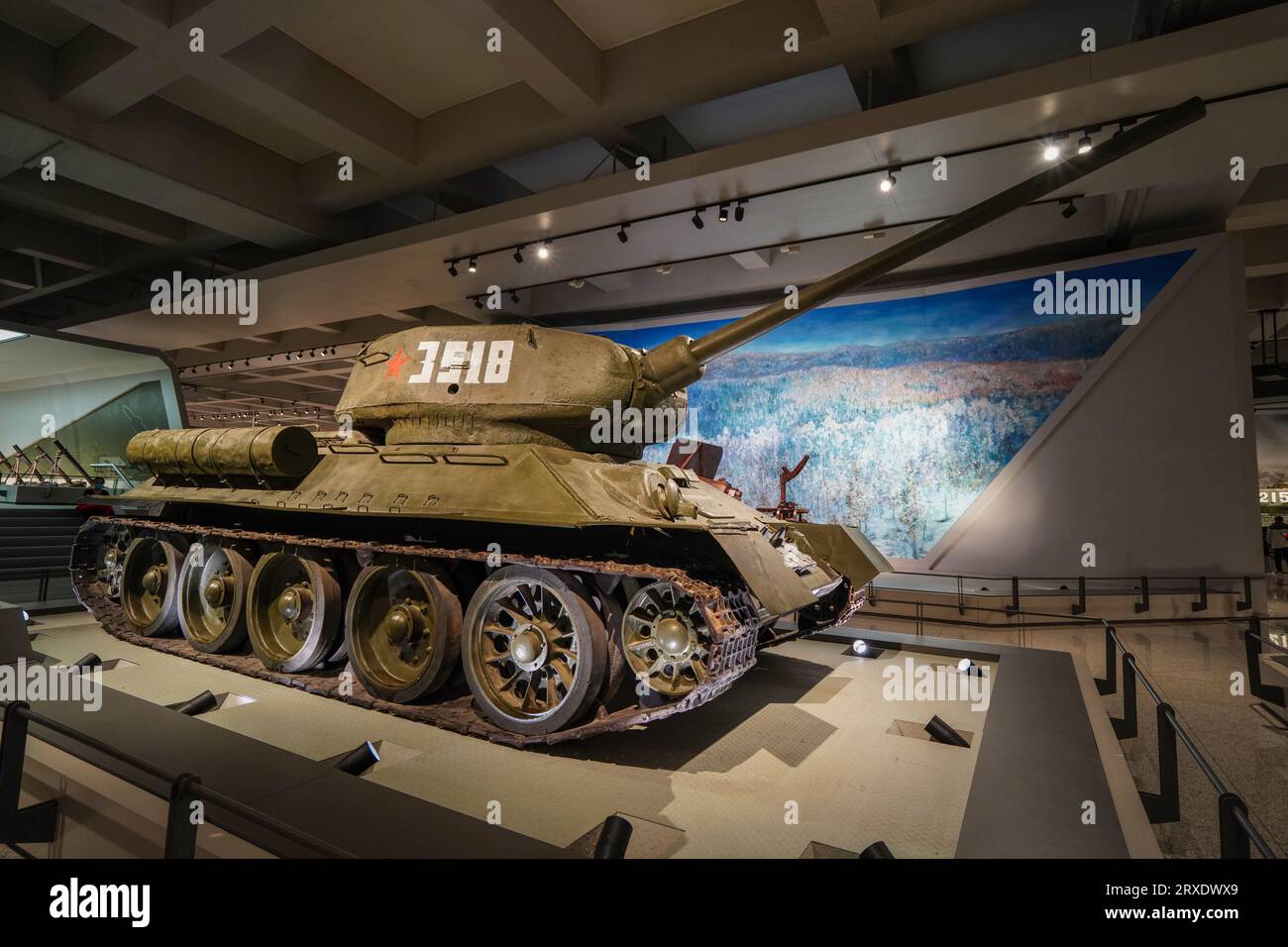 Beijing China, January 24, 2023: Soviet made T-34-85 Medium tank ...