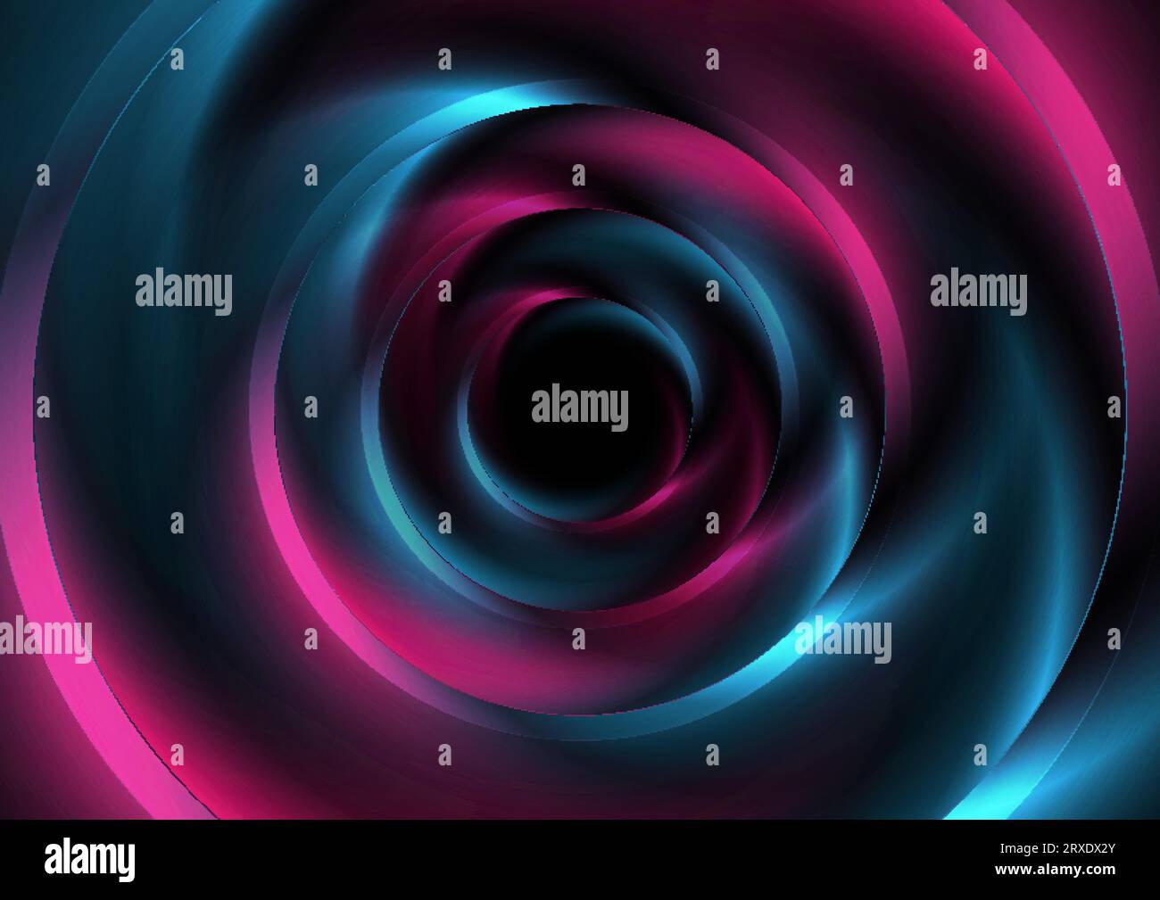 Smooth blurred blue and pink circles. Abstract tech futuristic elegant background. Vector neon ...