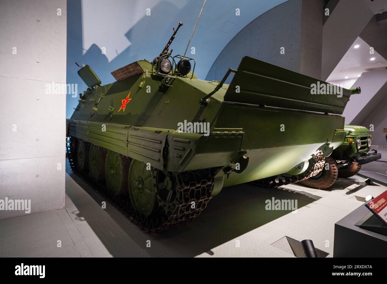 Beijing China, January 24, 2023: Type 63 Armoured personnel carrier ...