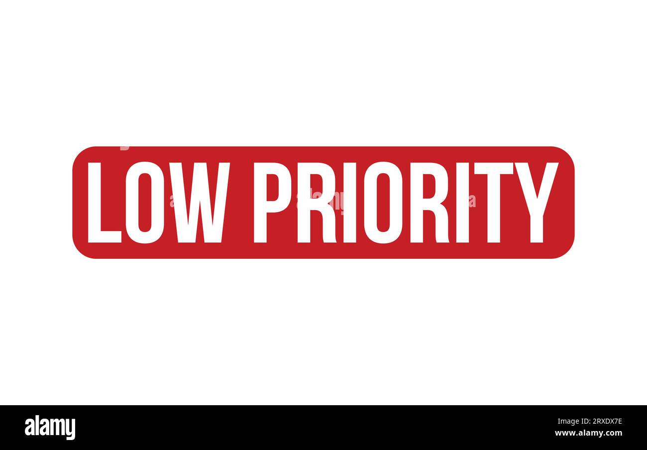 Red Low Priority Rubber Stamp Seal Vector Stock Vector Image & Art - Alamy