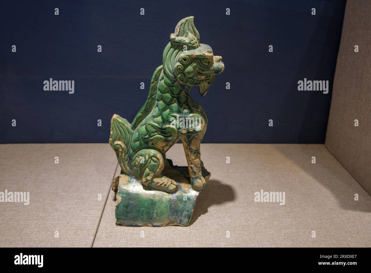 Beijing China, January 26, 2023: Old Summer Palace Museum glazed roof ...