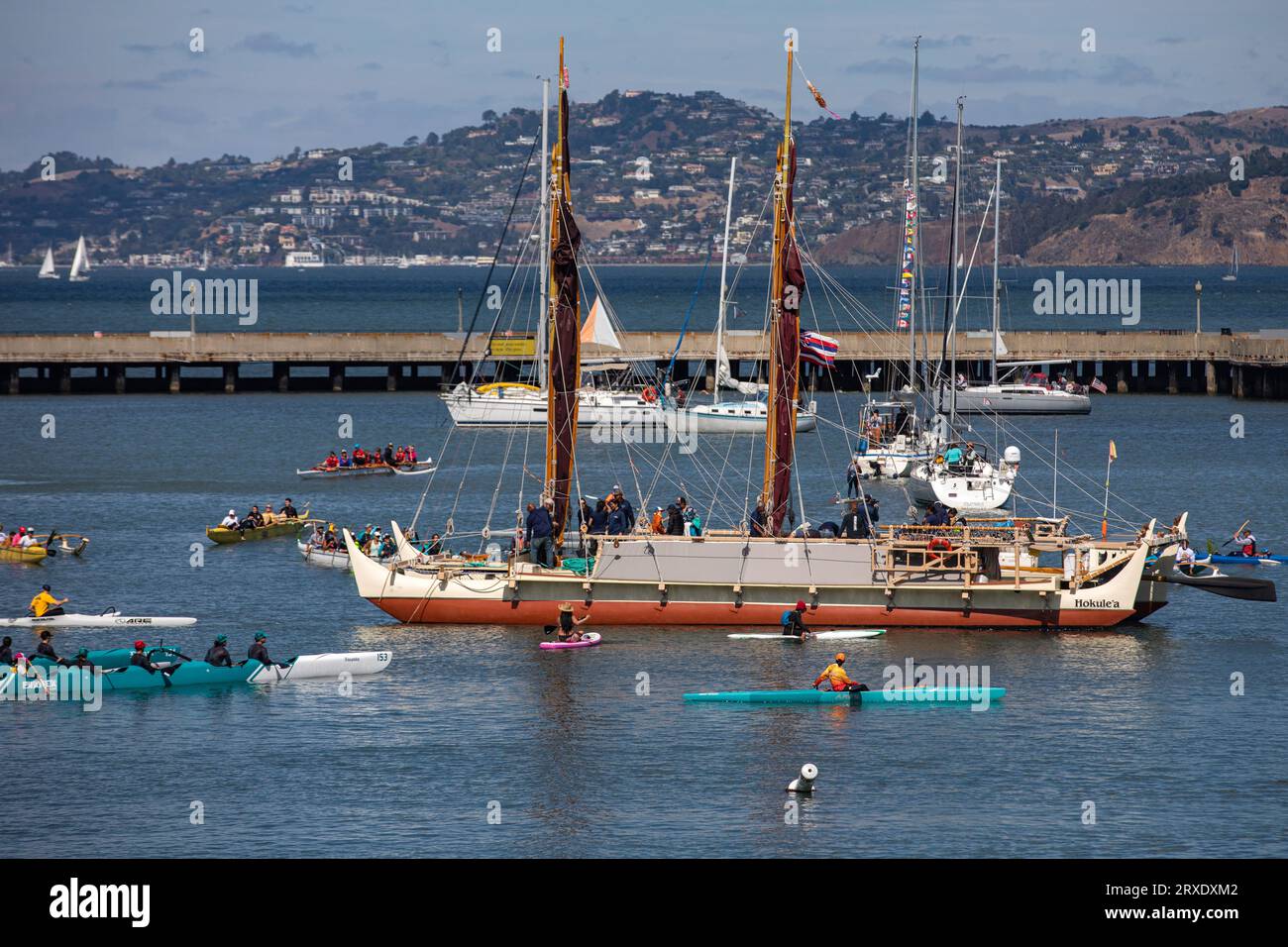 San Francisco, USA. 24th Sep, 2023. Polynesian voyaging canoe Hōkūleʻa ...