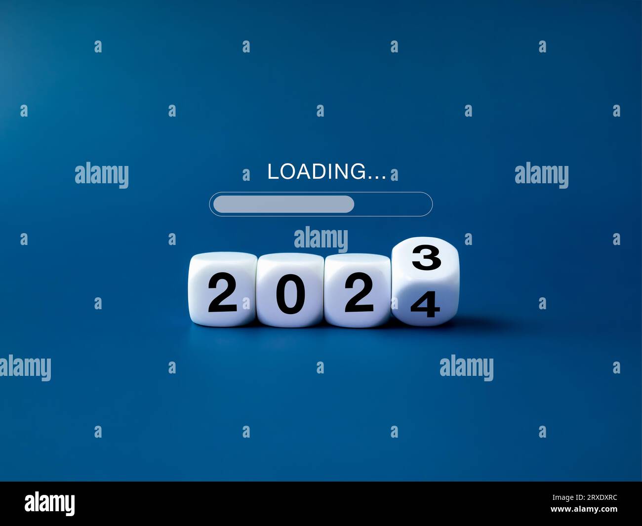 Loading to Merry christmas and begin a happy new year 2024 banner ...