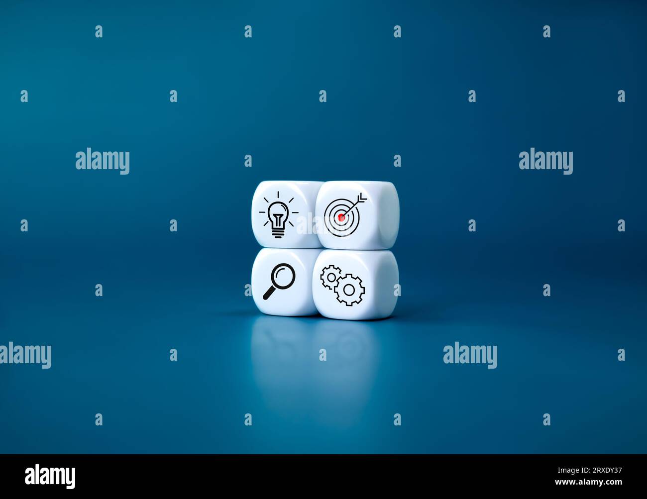 White blocks target icons hi-res stock photography and images - Alamy