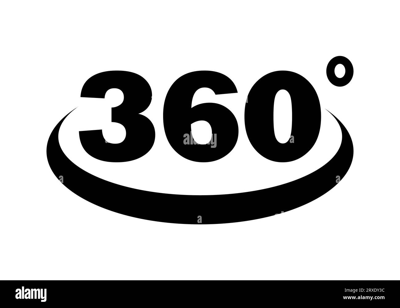 Three hundred and sixty sign on white background Drawing by ...