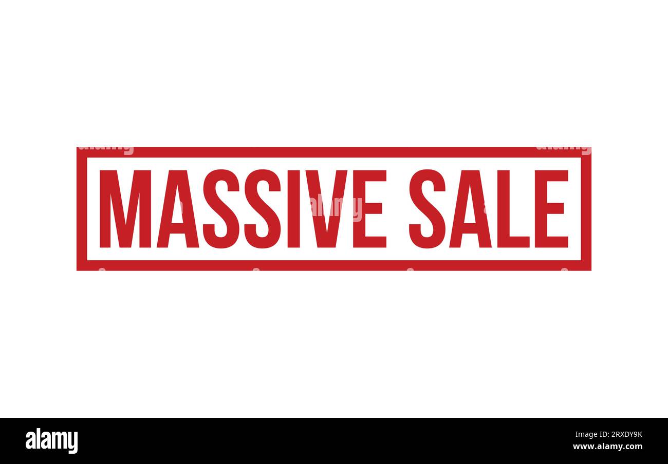 Massive Sale rubber grunge stamp seal vector Stock Vector Image & Art ...