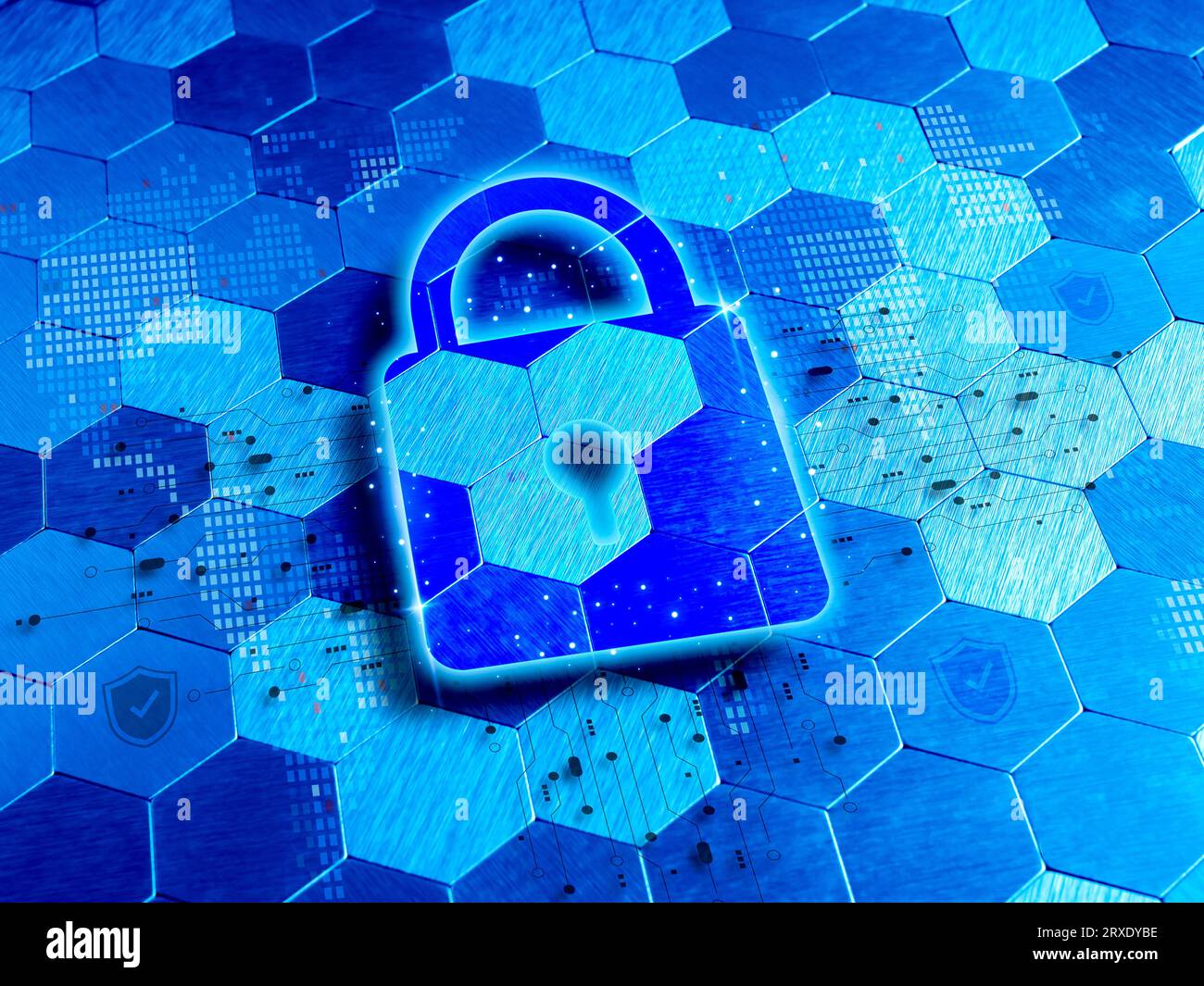 Cyber security, digital data protection, privacy online business ...