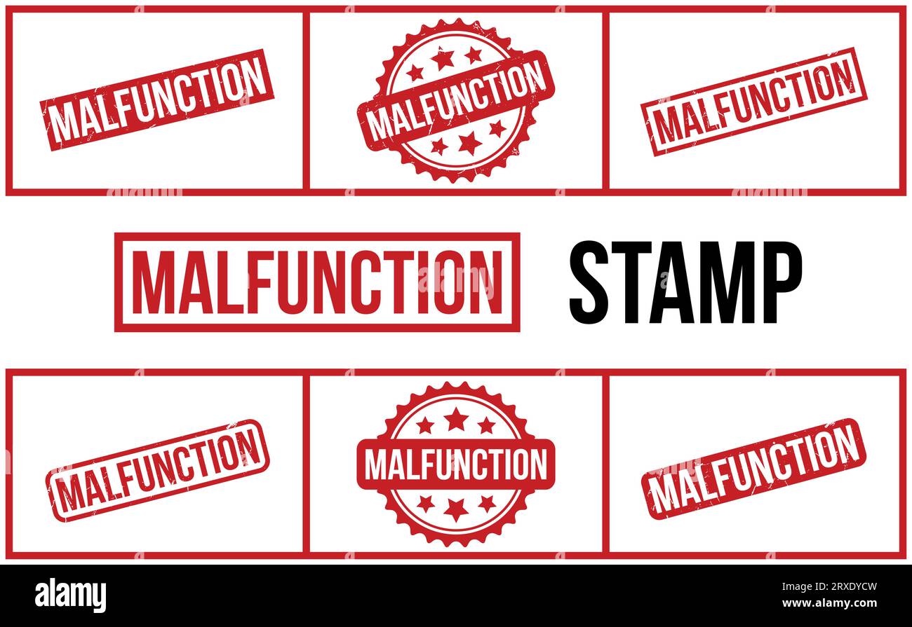 Malfunction stamp Stock Vector Images - Alamy