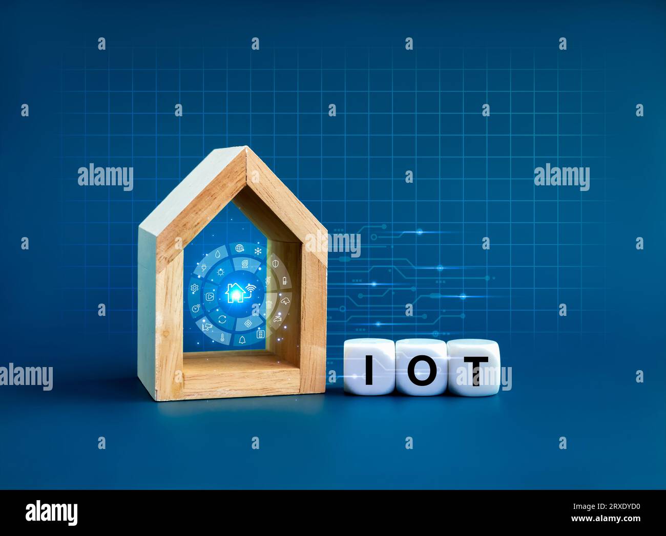 Smart home automation technology concept. Virtual futuristic interface ...