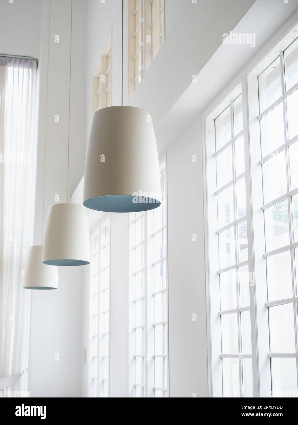 Stylish black ceiling lamps in hi-res stock photography and images - Alamy