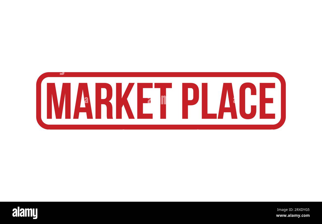 Red Market Place Rubber Stamp Seal Vector Stock Vector Image & Art - Alamy