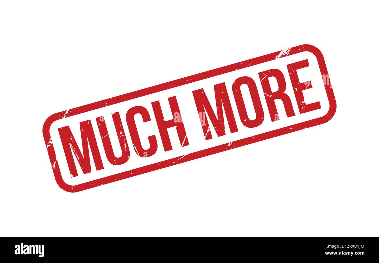 Red Much More Rubber Stamp Seal Vector Stock Vector Image & Art - Alamy