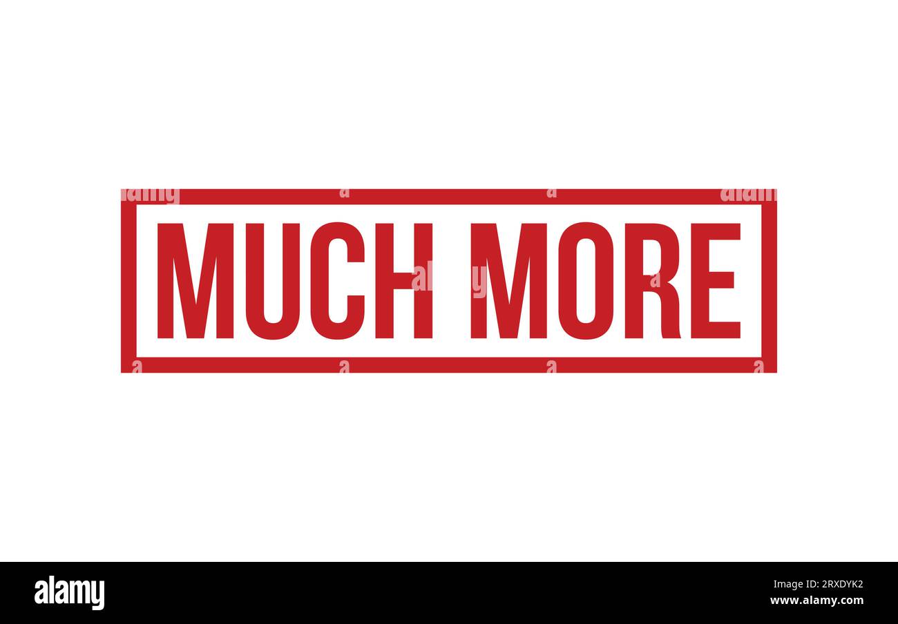 Red Much More Rubber Stamp Seal Vector Stock Vector Image & Art - Alamy