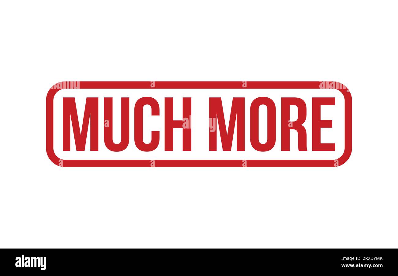 Red Much More Rubber Stamp Seal Vector Stock Vector Image & Art - Alamy