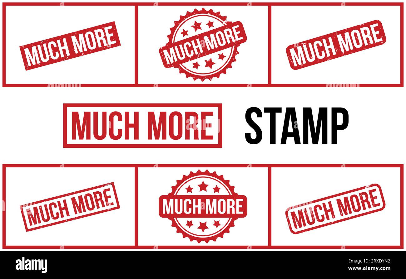Much More Rubber Stamp Set Vector Stock Vector Image & Art - Alamy