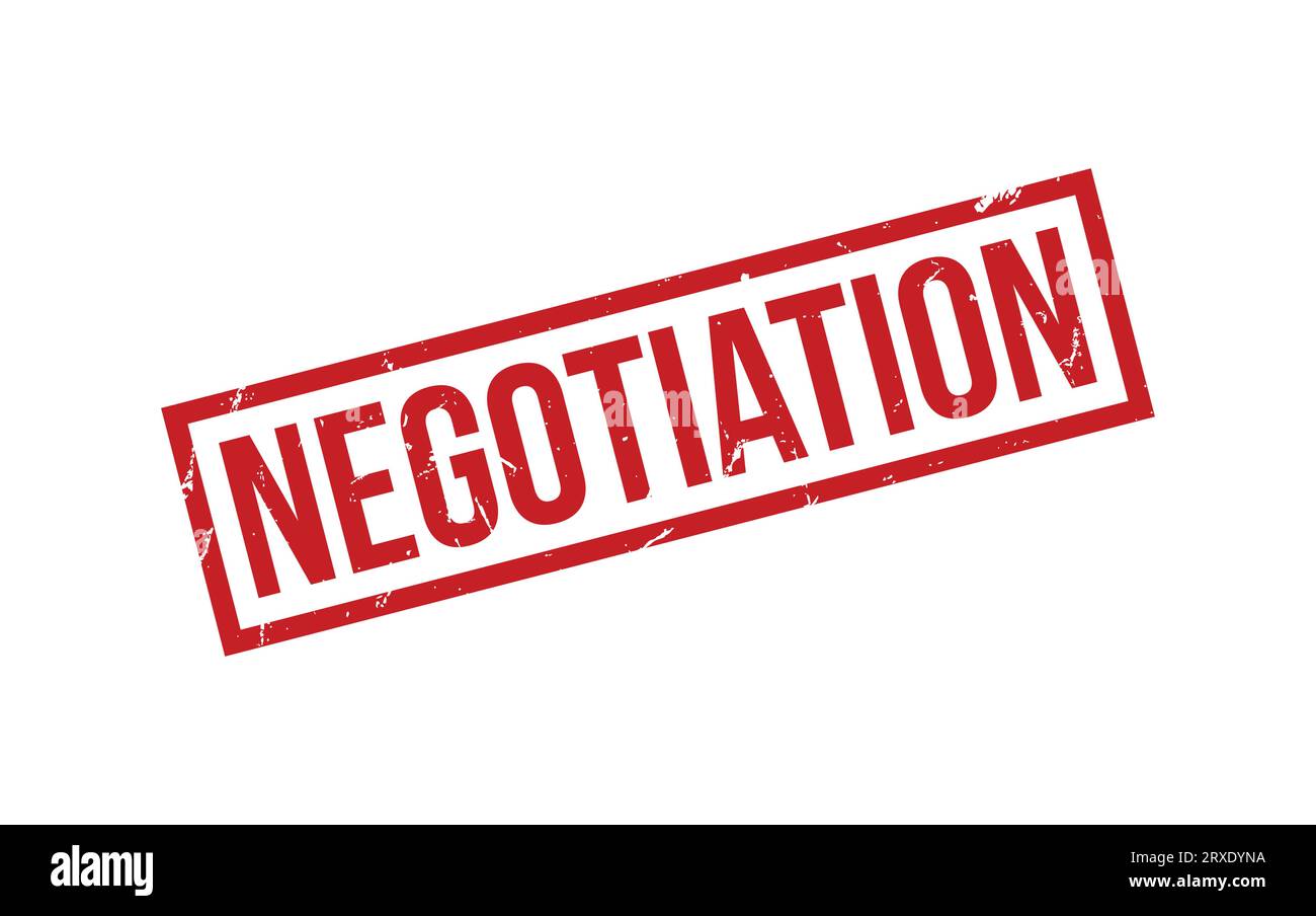 Red Negotiation Rubber Stamp Seal Vector Stock Vector Image & Art - Alamy