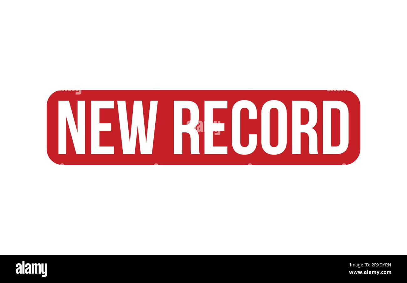 Red New Record Rubber Stamp Seal Vector Stock Vector Image & Art - Alamy
