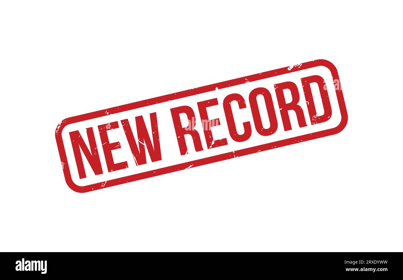 Red New Record Rubber Stamp Seal Vector Stock Vector Image & Art - Alamy
