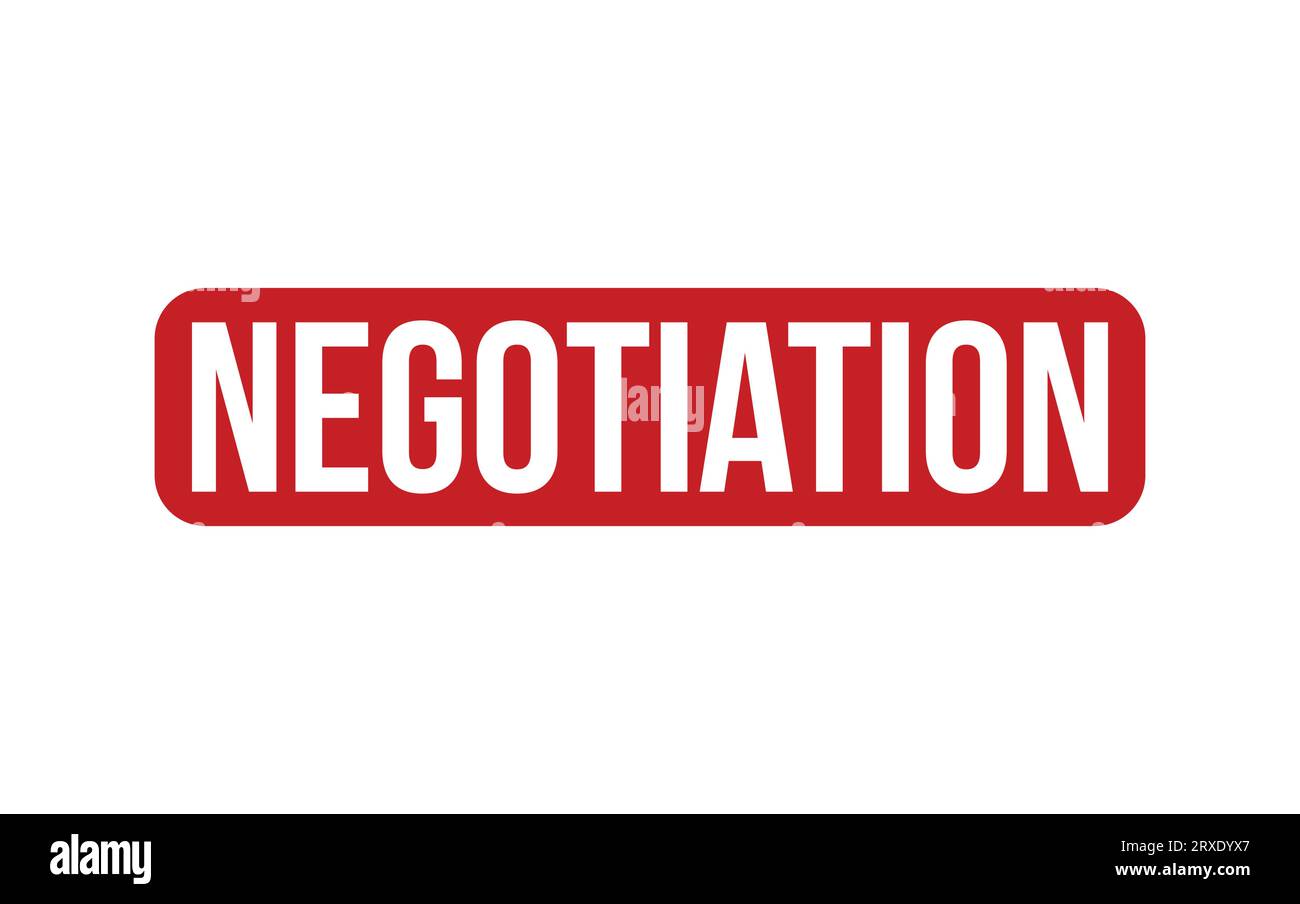 Red Negotiation Rubber Stamp Seal Vector Stock Vector Image & Art - Alamy