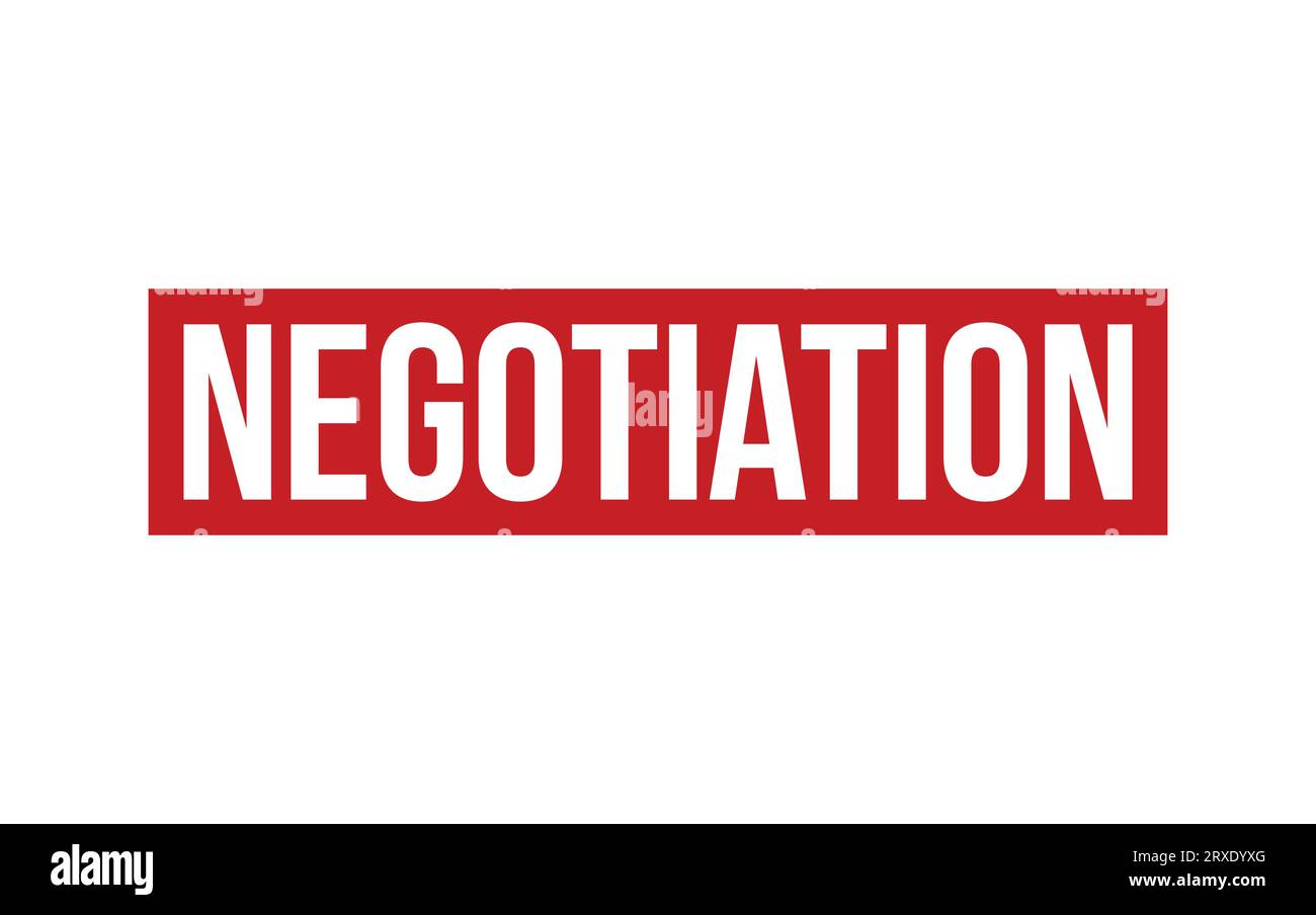 Negotiation Rubber Stamp Seal Vector Stock Vector Image & Art - Alamy