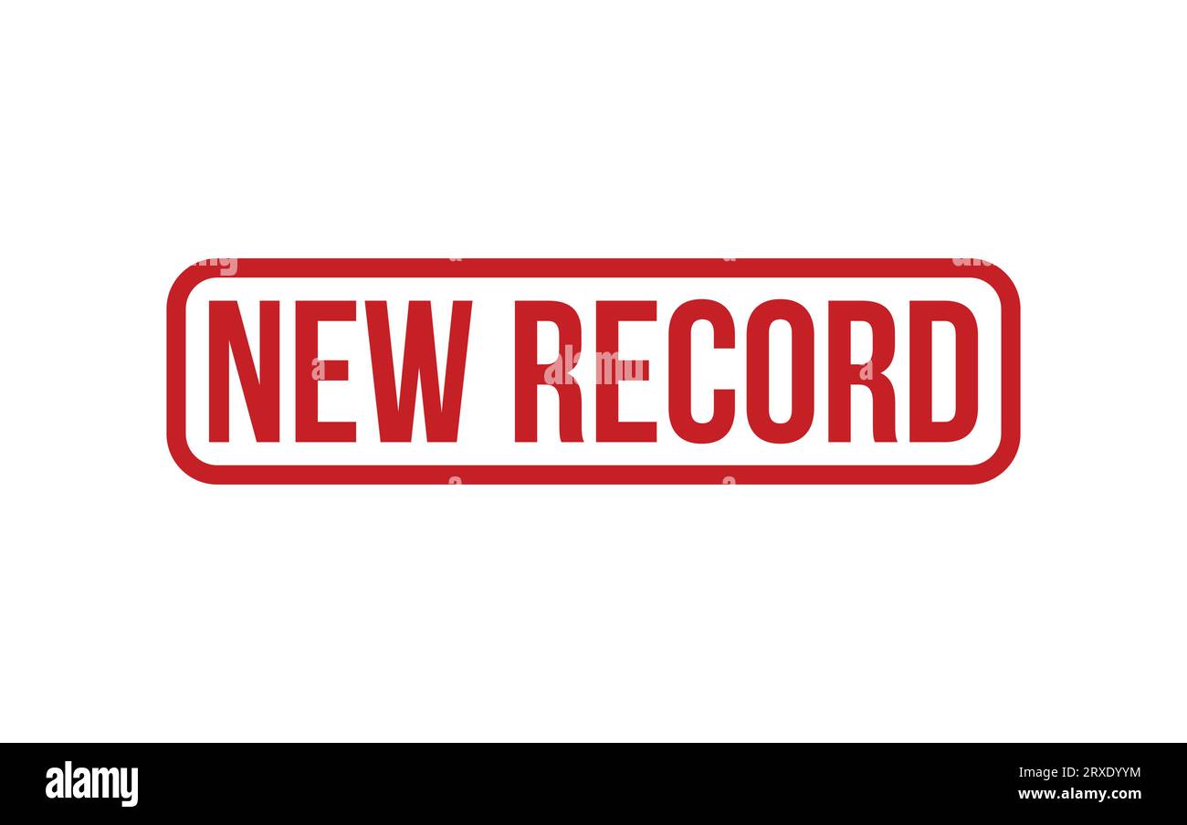Red New Record Rubber Stamp Seal Vector Stock Vector Image & Art - Alamy