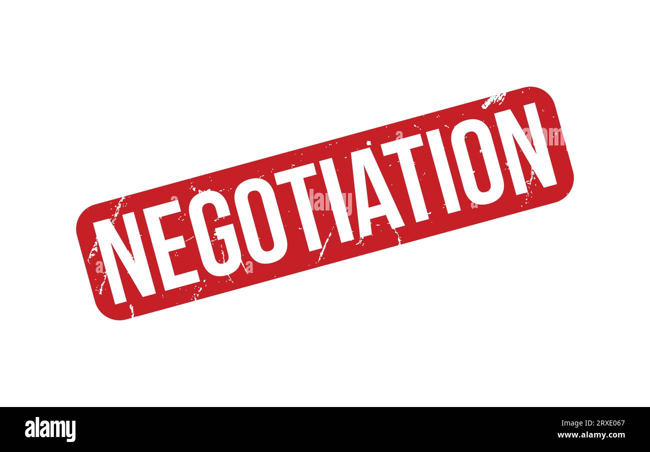 Negotiation rubber grunge stamp seal vector Stock Vector Image & Art ...