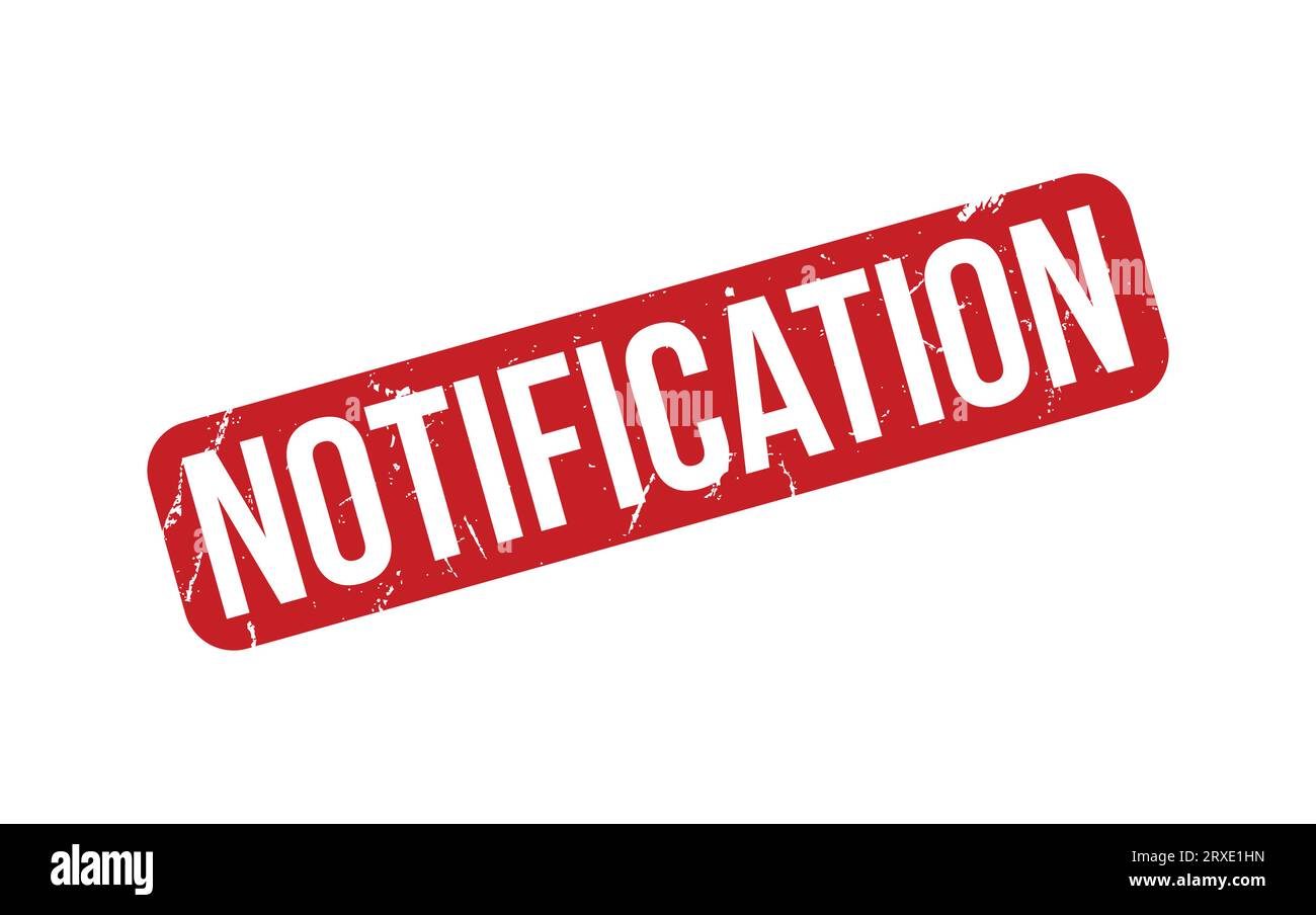 Notification rubber grunge stamp seal vector Stock Vector Image & Art ...