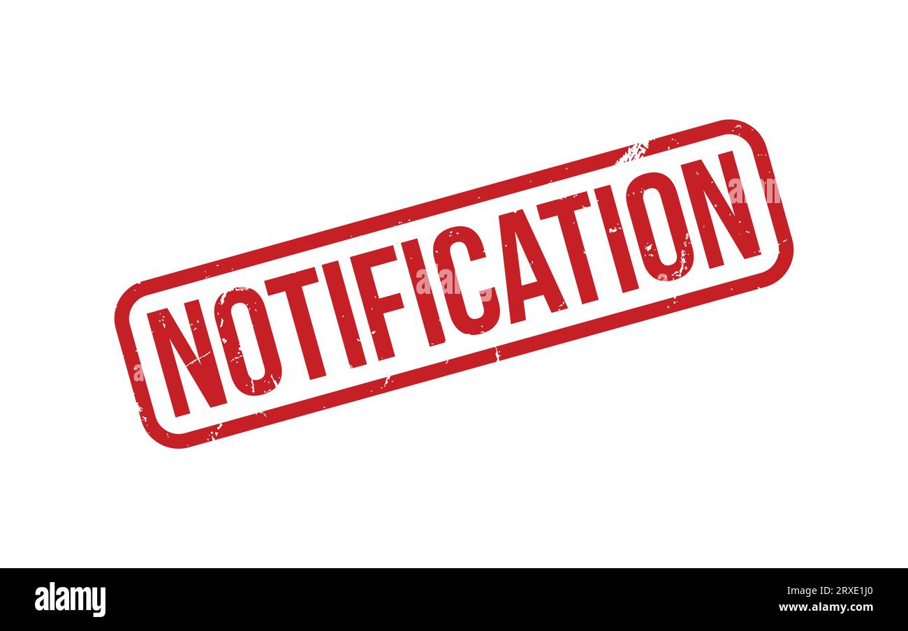 Red Notification Rubber Stamp Seal Vector Stock Vector Image & Art - Alamy