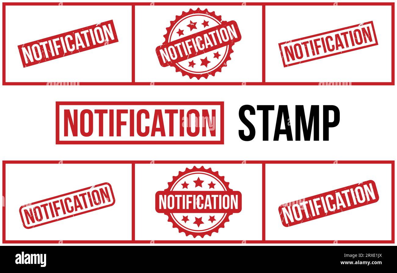 Notification Rubber Stamp Set Vector Stock Vector Image & Art - Alamy