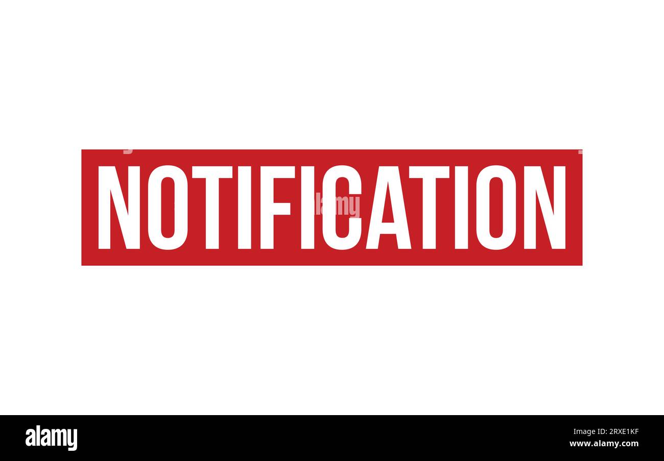 Notification Rubber Stamp Seal Vector Stock Vector Image & Art - Alamy