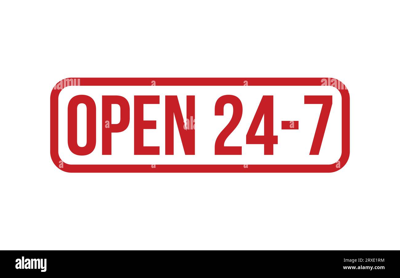 Open 24 7 seal hi-res stock photography and images - Alamy