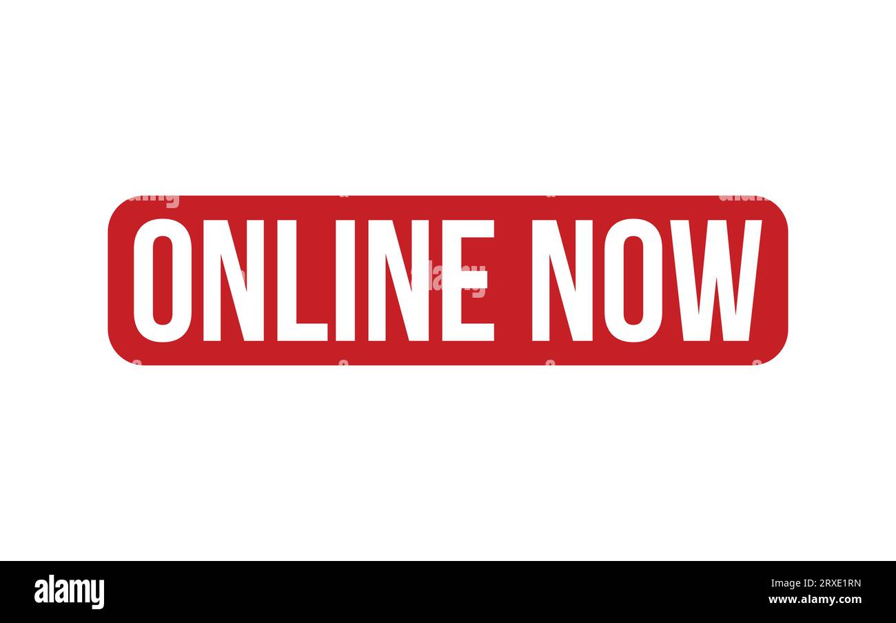 Online now stamp Stock Vector Images - Alamy