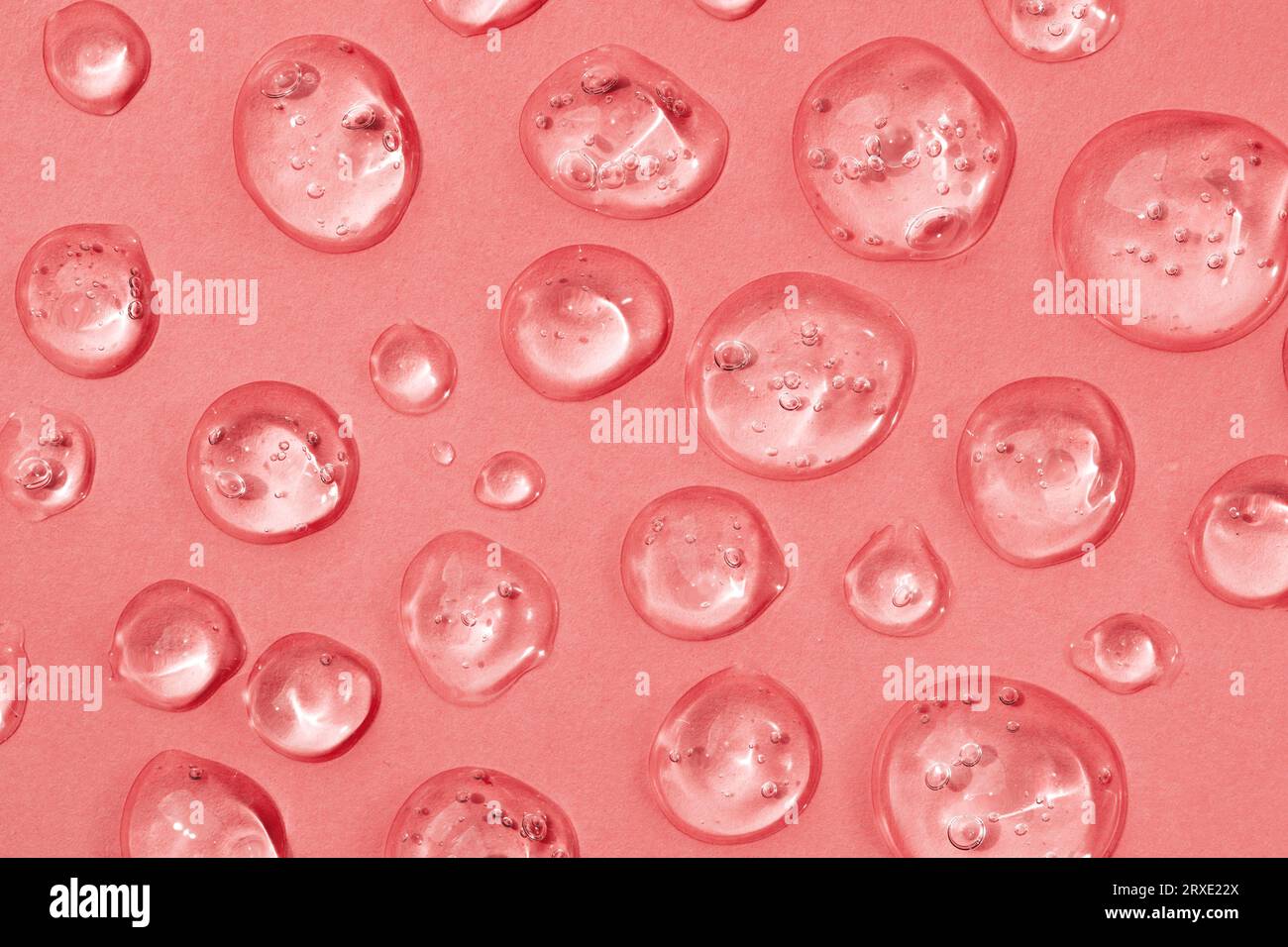 Drops of gel face serum top view. Abstract gel drops for design. Liquid ...