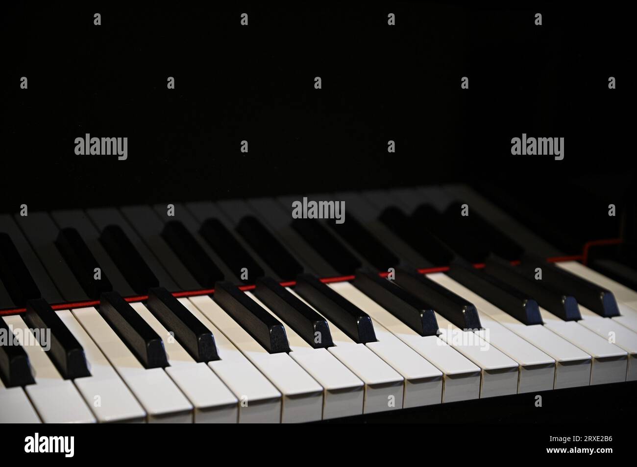 Steinway and Sons grand piano keyboard closeup in Athens, Greece Stock ...