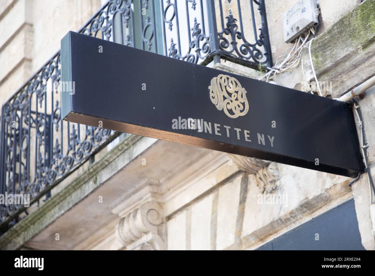 Bordeaux , France - 09 18 2023 : Ginette NY logo brand and store sign ...