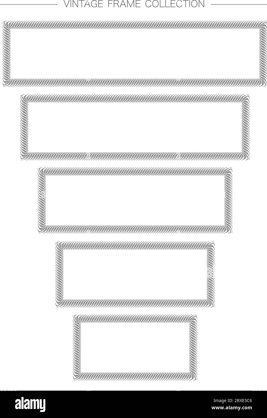 Illustration classic text box Black and White Stock Photos & Images - Alamy