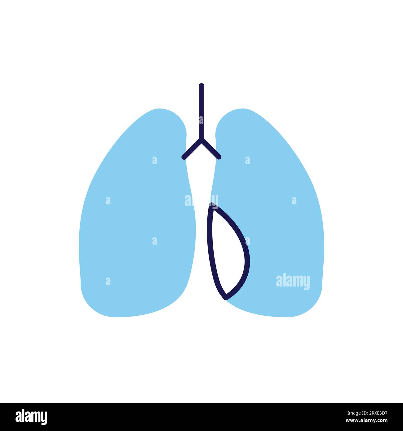 Lungs related vector icon. Lungs sign. Isolated on white background ...