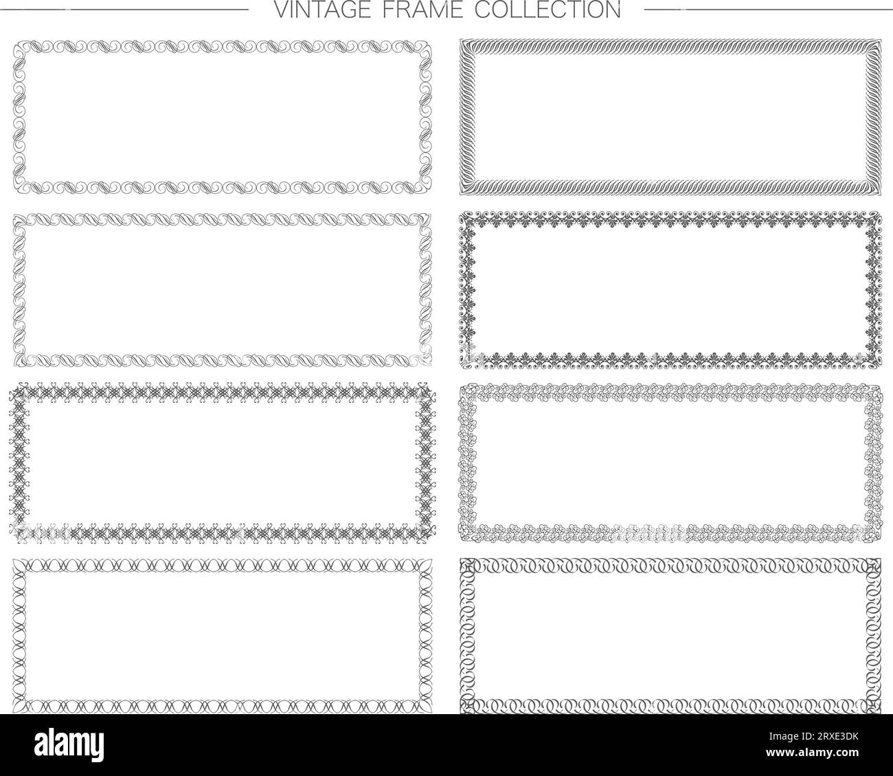 Vintage Rectangle Frame Clipart